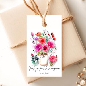 Teacher Gift Tag Teacher Appreciation Gift Tag Thank You for Helping Me ...