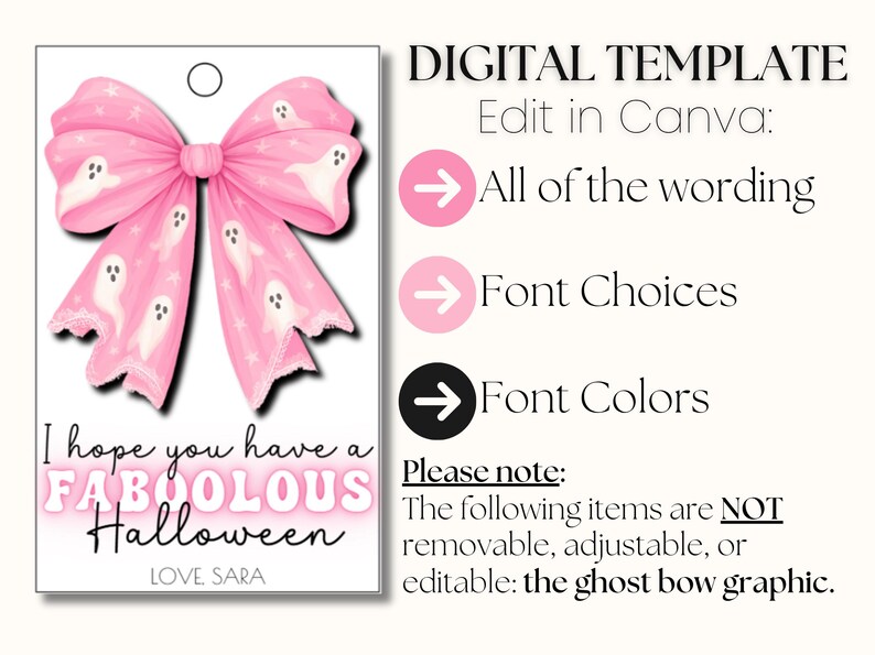 Halloween Gift Tag I Hope You Have a Faboolous Halloween Printable ...