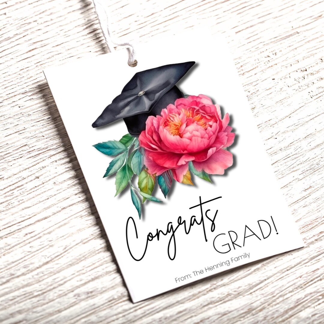 Graduation Gift Tag Graduate Gift Tag Congrats Grad Gift Tag Congrats ...