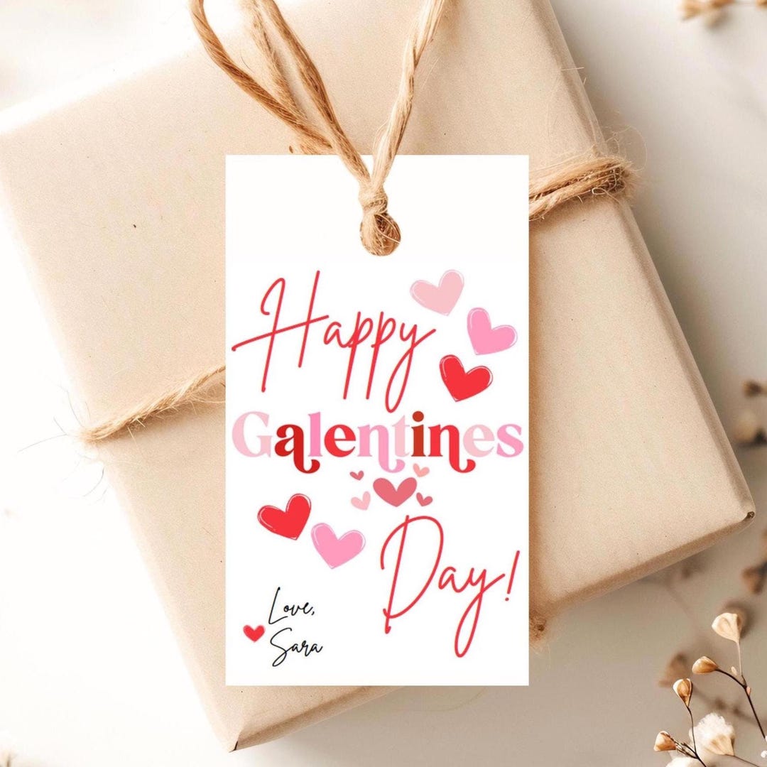Galentine's Day Gift Tag Valentine's Day Tags EDITABLE Template ...