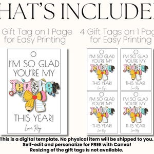 Back to School Gift Tag First Day of School Gift Tag Meet the Teacher ...