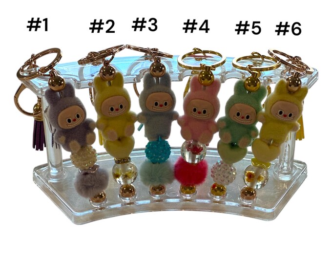 Labubu Beadable Keychains Cute Keychains Bag Charm Keychain Gift the ...