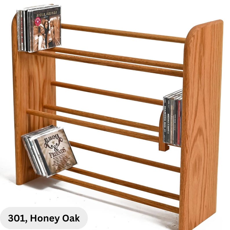 Dowel-style Wooden CD Storage Rack - 01 Series - Etsy