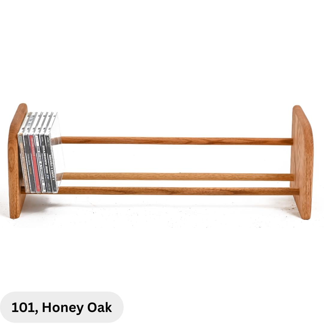 Handmade Red Oak CD Rack – Dowel Style Media Storage, Small Space ...