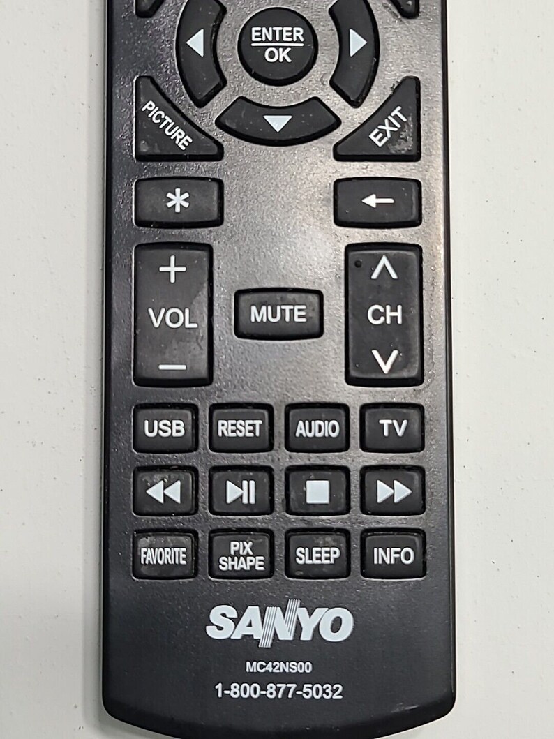 Sanyo Mc42ns00 Oem Remote Control Dp24e14 Dp39d14 Dp42d24 Dp50e44 ...
