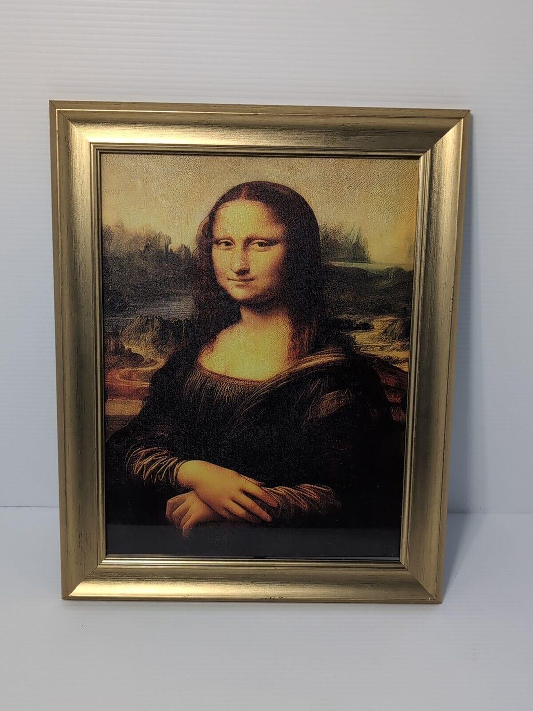 Mona Lisa Paint by Leonardo Davinci Print on Framed Canvas Picture Wall ...