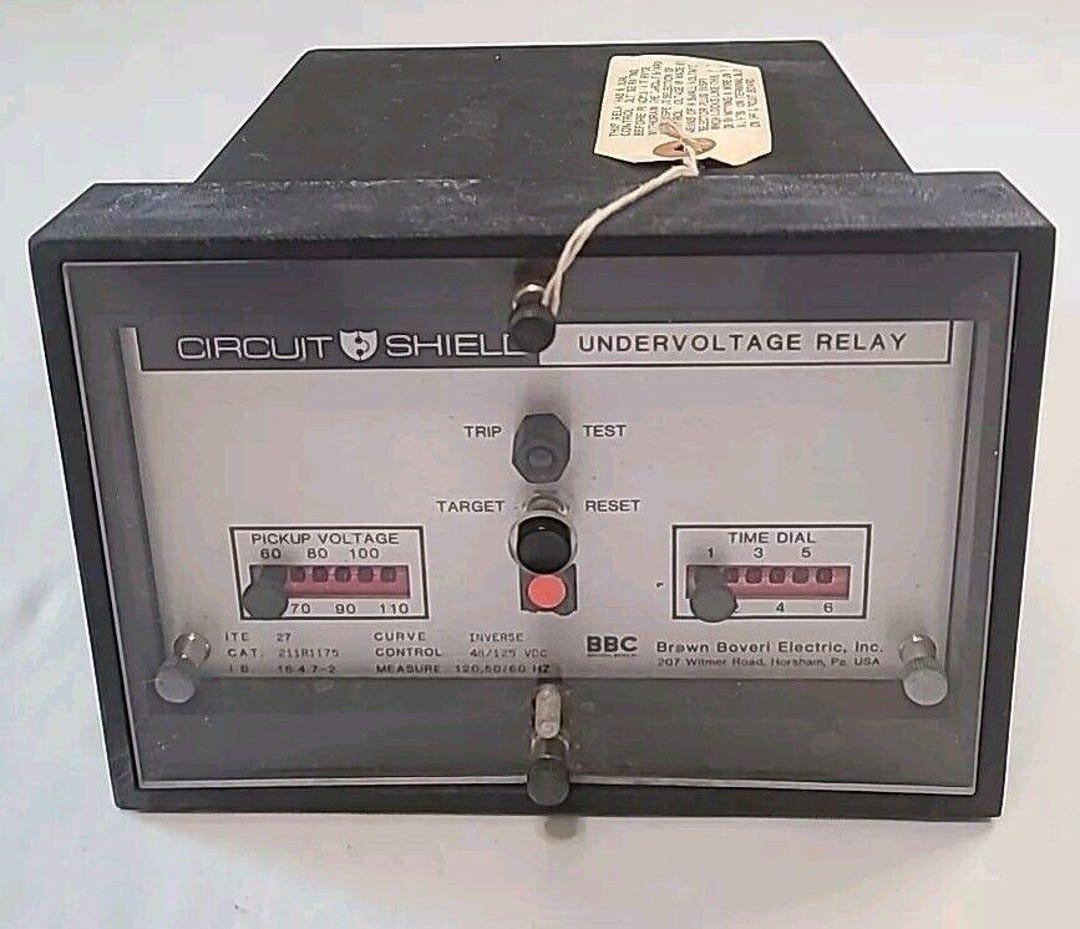 BBC Circuit Shield Undervoltage Relay Type 27 211R1175 125VDC New Old ...