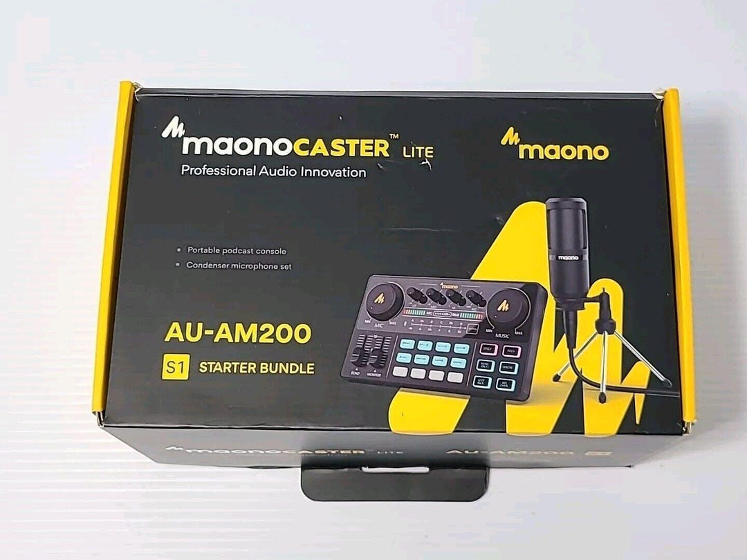 Maonocaster Lite AU-AM200-S1 Starter Bundle Podcaster Audio Interface ...