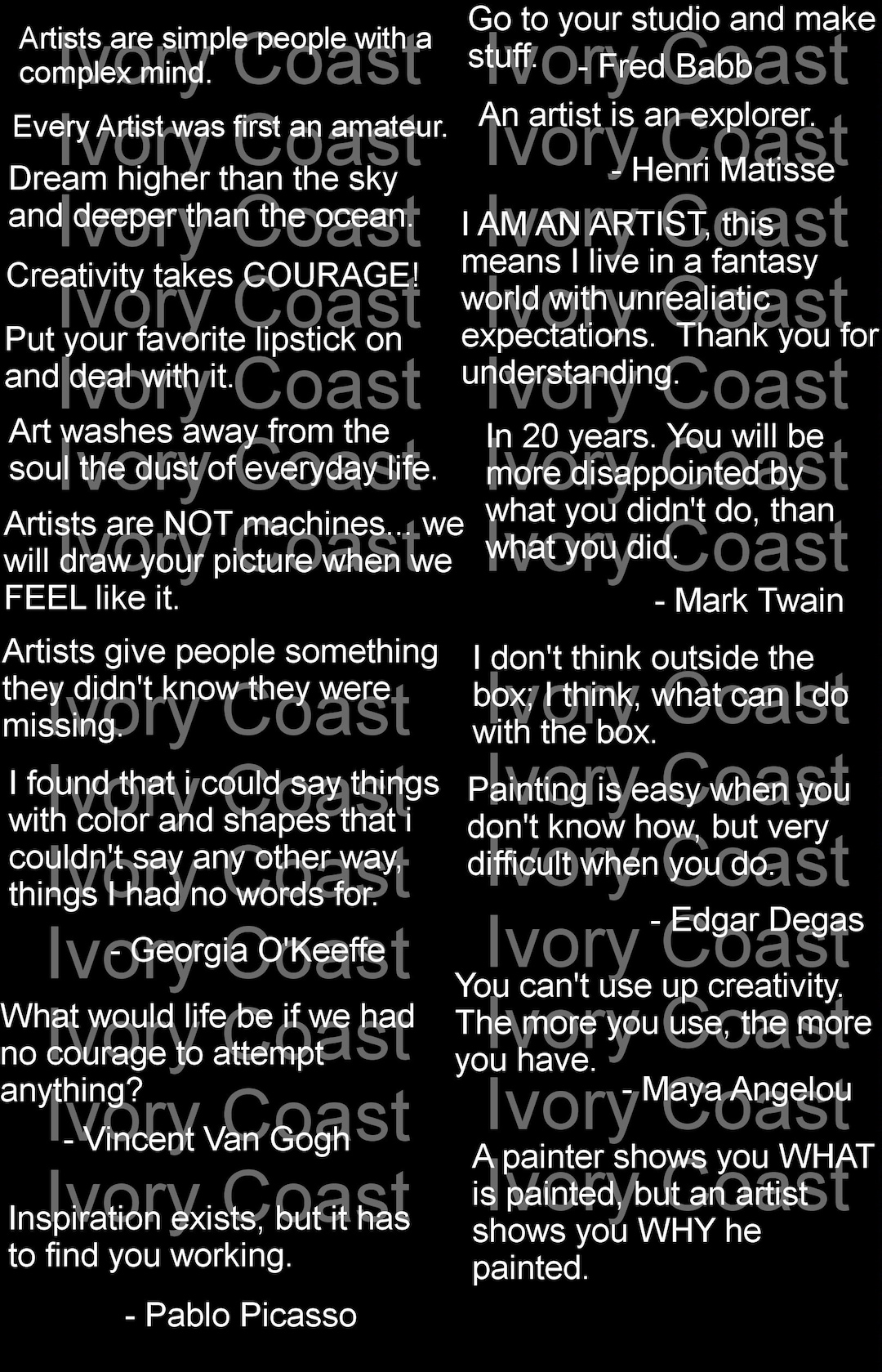 Artist Funny #1 Inspirational Sarcastic Quotes Digital Download Clipart ...