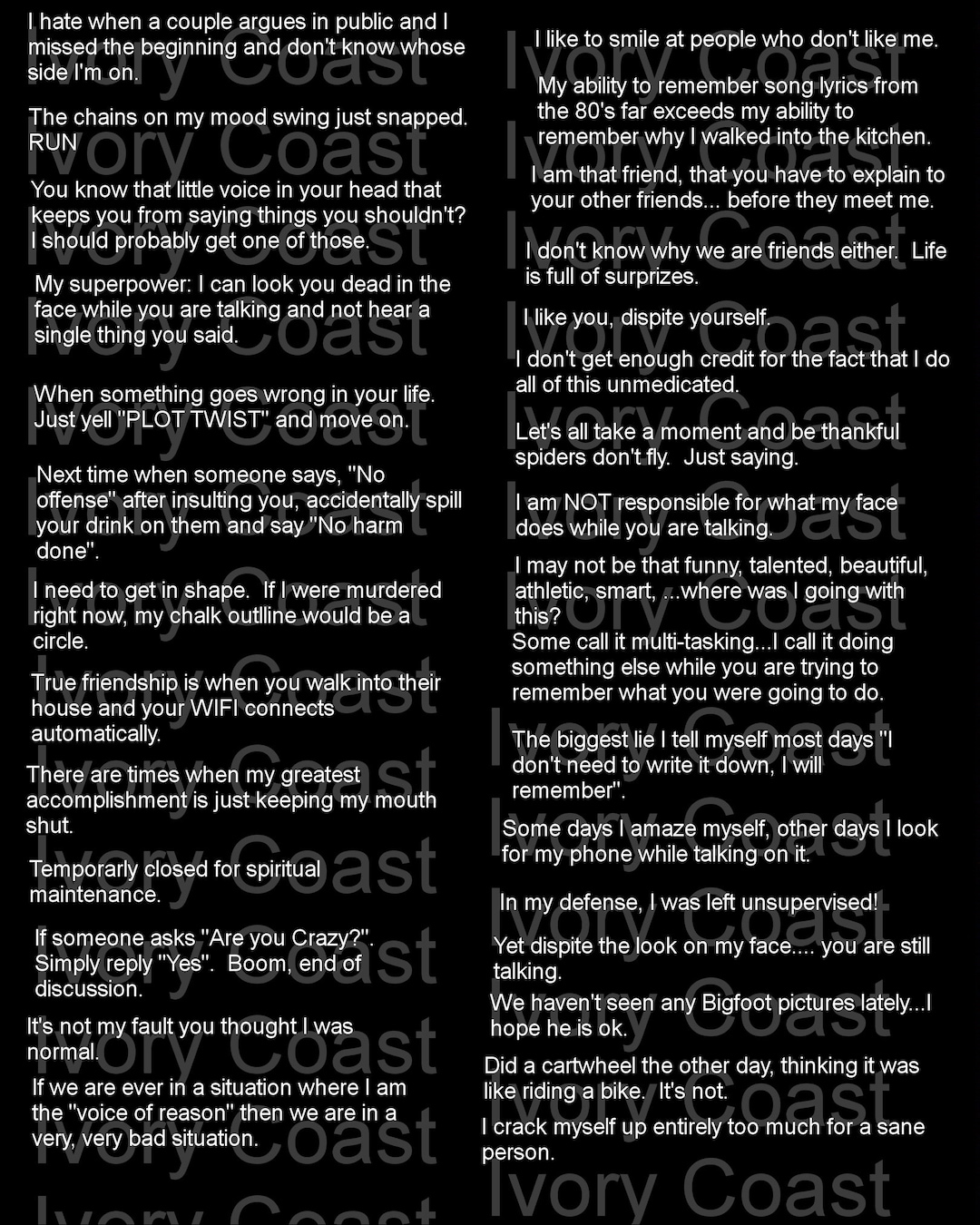 Sarcastic Life #3 Funny Quotes Digital Download Sheet Instant for Cards ...