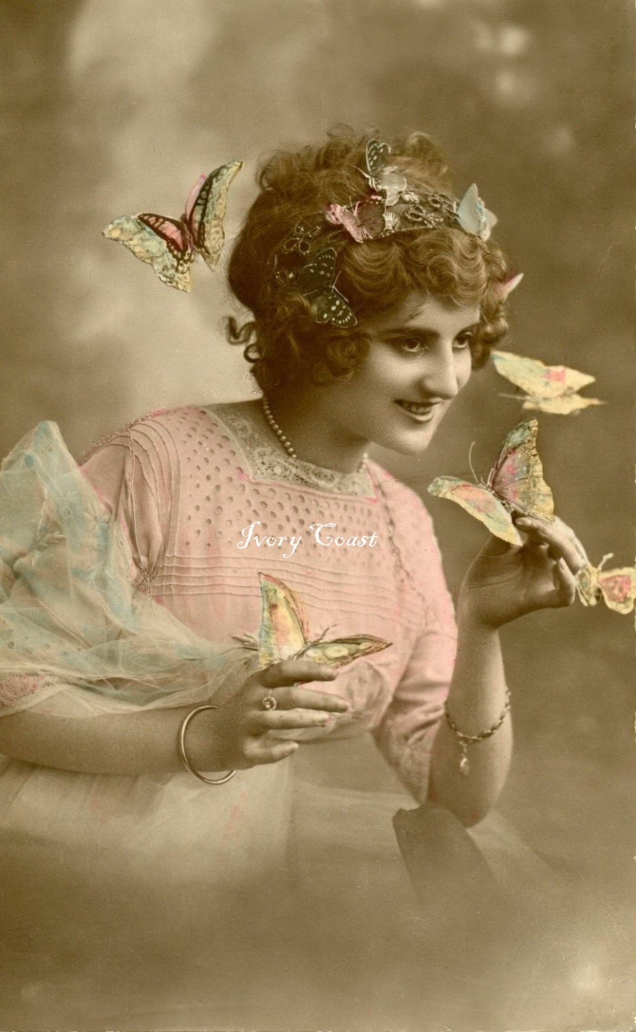 Butterflies All Around. Vintage Photo. Digital, Download, Ephemera ...