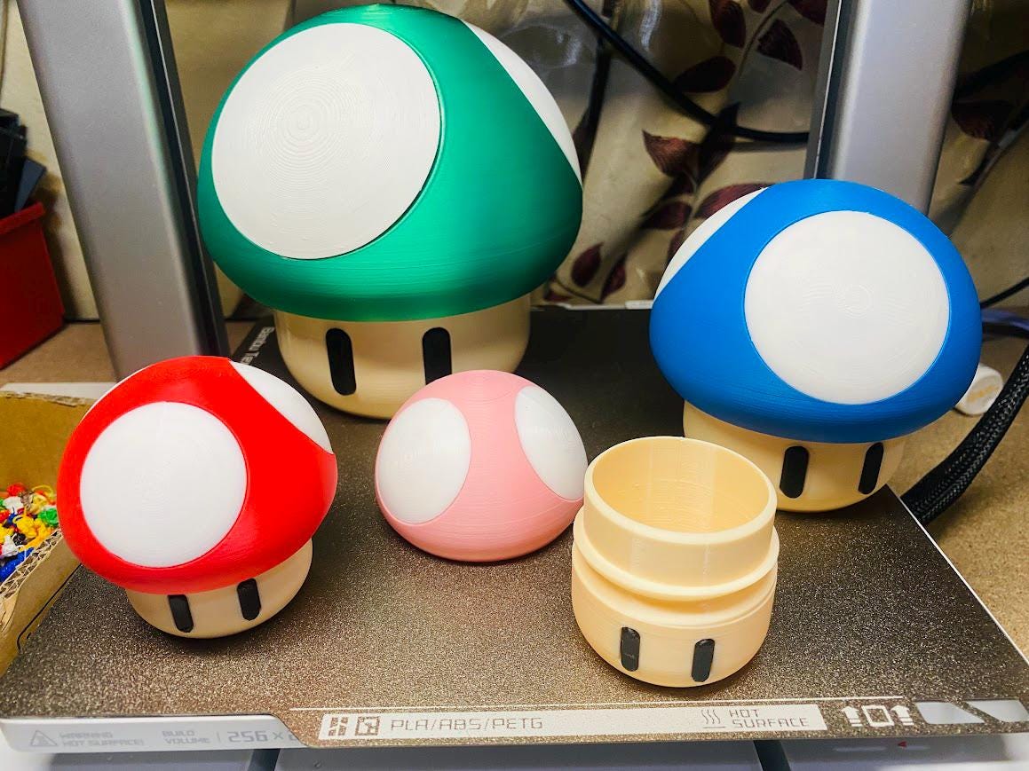 Mushroom Storage Container Mario Bros - Etsy