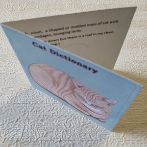 Cat Dictionary Definition Greeting Card, Loaf: Noun. a Shaped or Molded ...