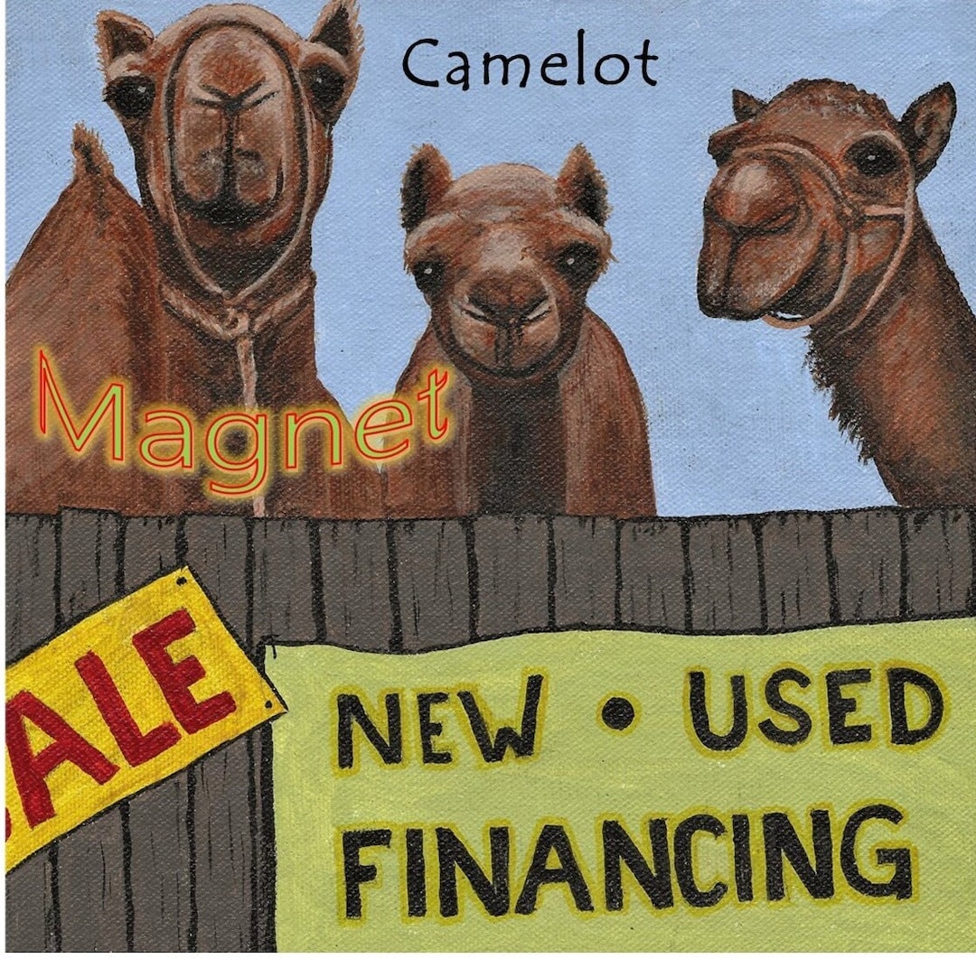 Camelot Magnet, Hand Made From a Print of Original Artwork Containing a ...