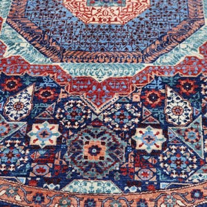 10x10 Deep Red Mamluk Round Area Rug - Deep Red Blue Turkish Style ...