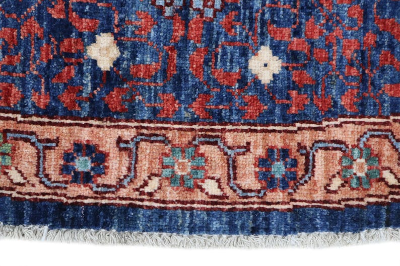 10x10 Deep Red Mamluk Round Area Rug Deep Red Blue Turkish Style Round ...