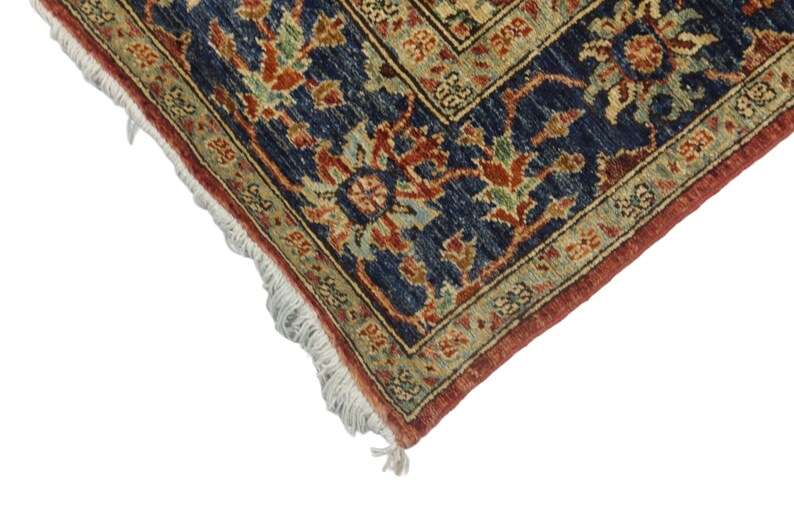 4x7 Red Persian Area Rug Red Blue Afghan High Quality Hand Knotted Veg ...