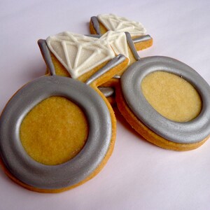 DIAMOND RING COOKIES 12 Decorated Sugar Cookie Party Favors - Etsy