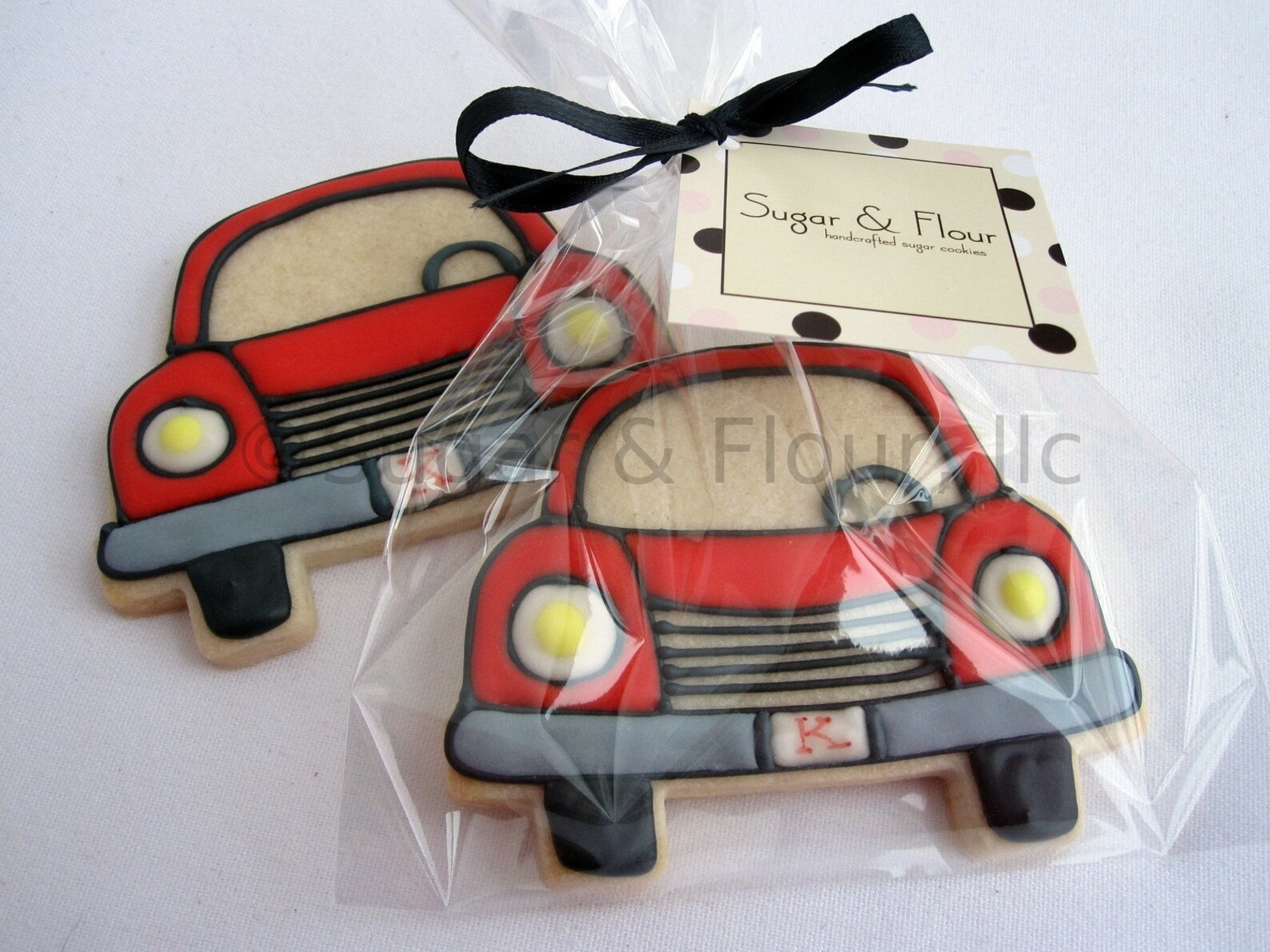 LITTLE RED CAR Cookies 12 Decorated Sugar Cookies - Etsy