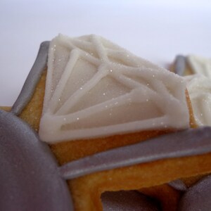 DIAMOND RING COOKIES 12 Decorated Sugar Cookie Party Favors - Etsy