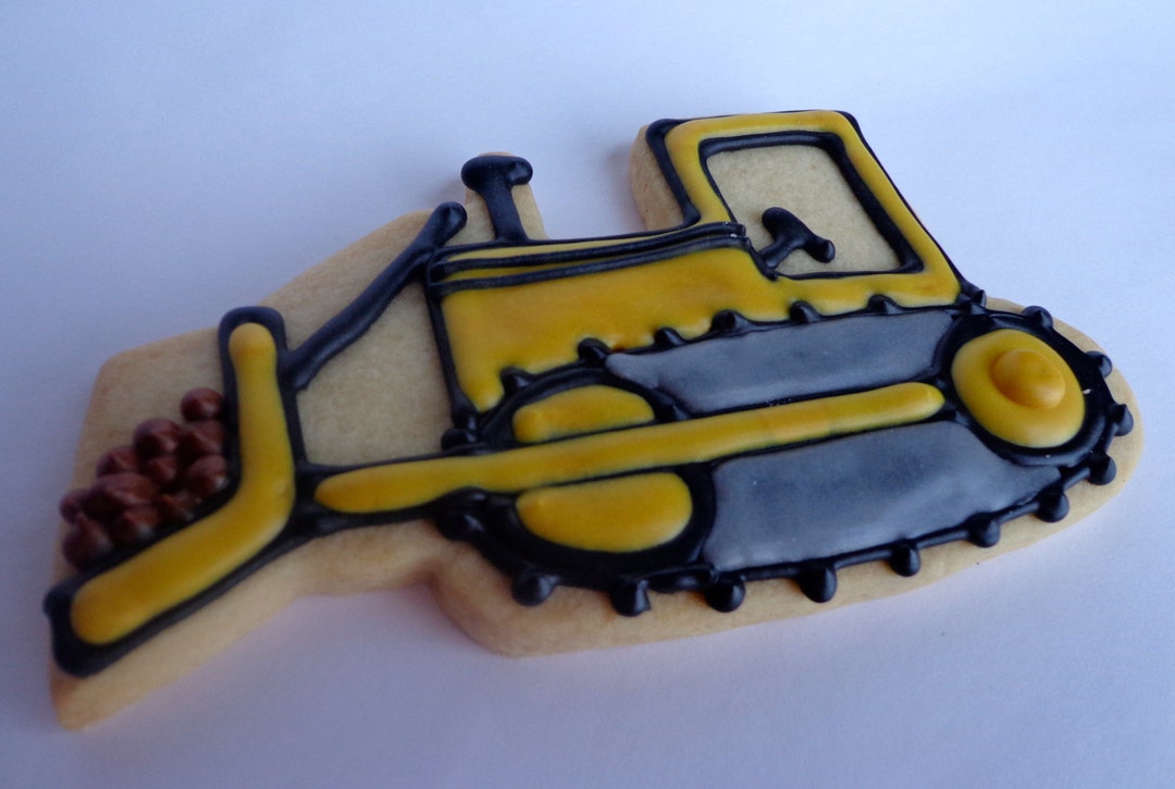 BULLDOZER SUGAR COOKIES, 12 Decorated Sugar Cookie Favors - Etsy