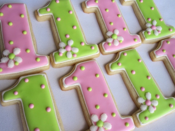One cookie Stencil Birthday. Numbers Paper, Party & Kids Party ...