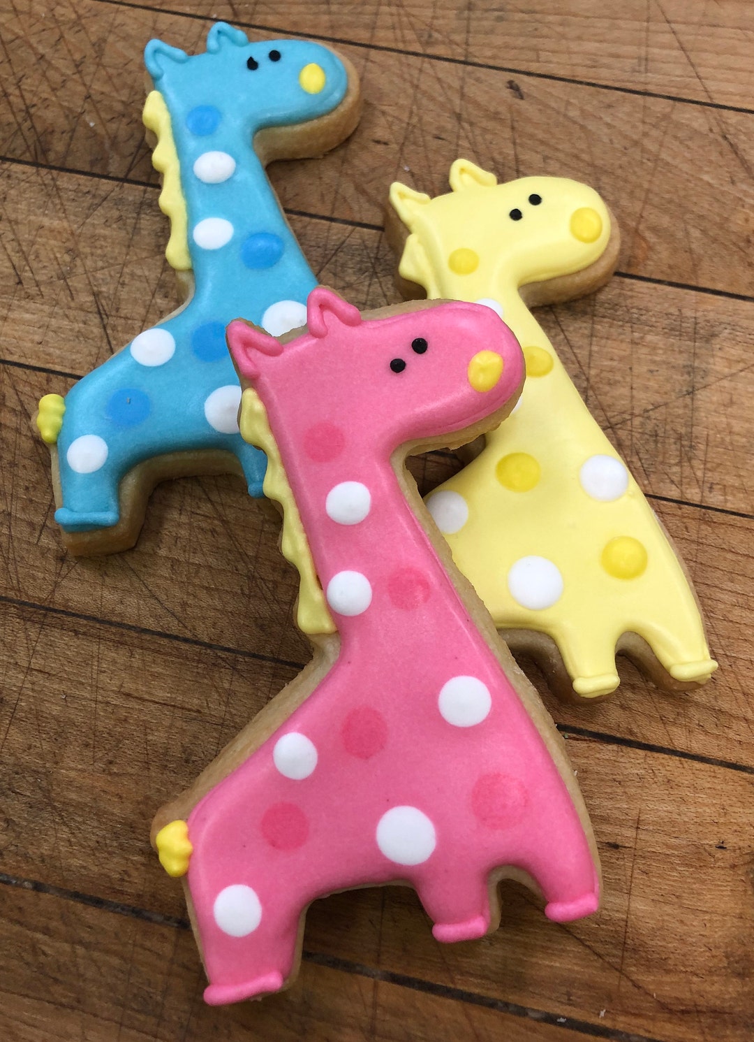 GIRAFFE COOKIES, 12 Decorated Sugar Cookie Favors - Etsy