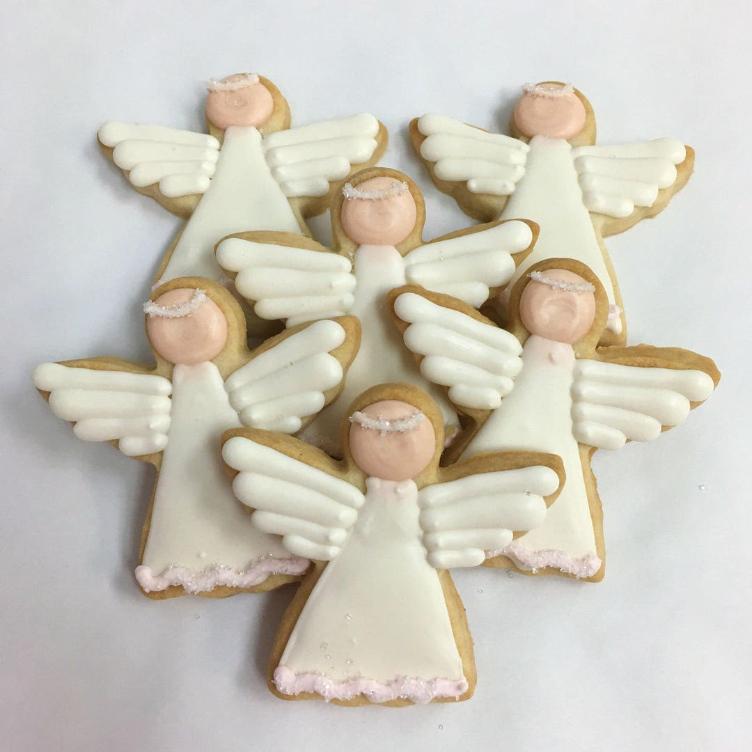 ANGEL COOKIES, 12 Decorated Sugar Cookie Favors - Etsy