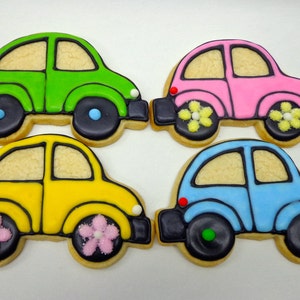 CAR SUGAR COOKIES, 12 Decorated Sugar Cookie Favors - Etsy