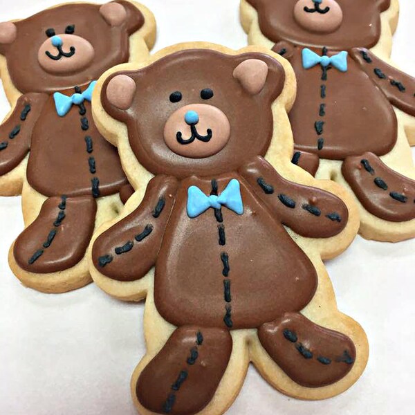 Teddy Bear Cookies - Etsy