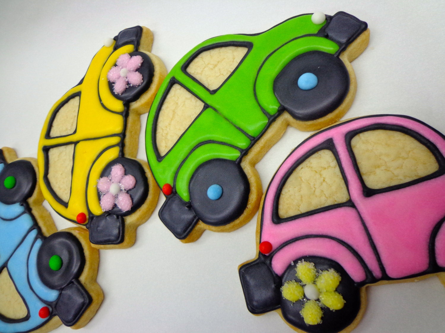 CAR SUGAR COOKIES 12 Decorated Sugar Cookie Favors - Etsy