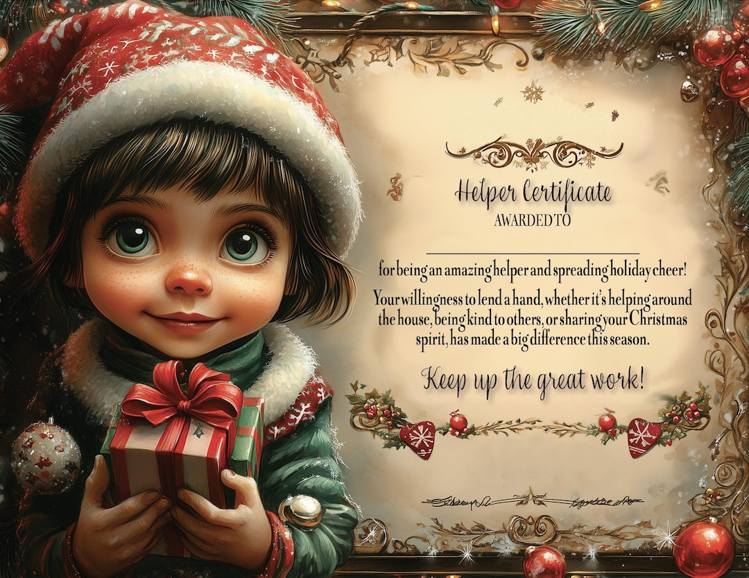 Christmas Elf Behavior Certificates (2-pack) – Editable, Customizable ...