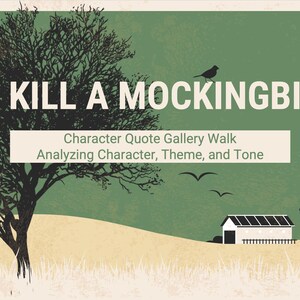 To Kill a Mockingbird Character Posters & Activities | Quote Analysis ...