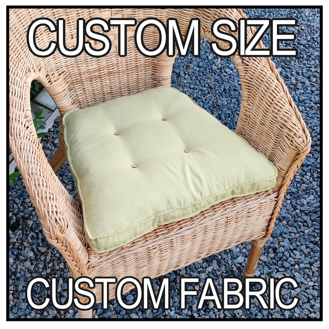 Custom Chair Cushions, Window Seat Cushion, Handmade Chair Pad, Foam ...