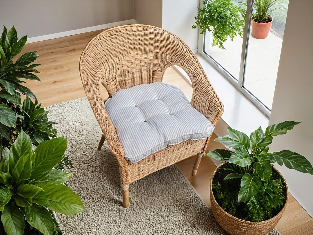 Rustic Chair Pad, Burlap Seat Cushion, Bench Cushion - Etsy