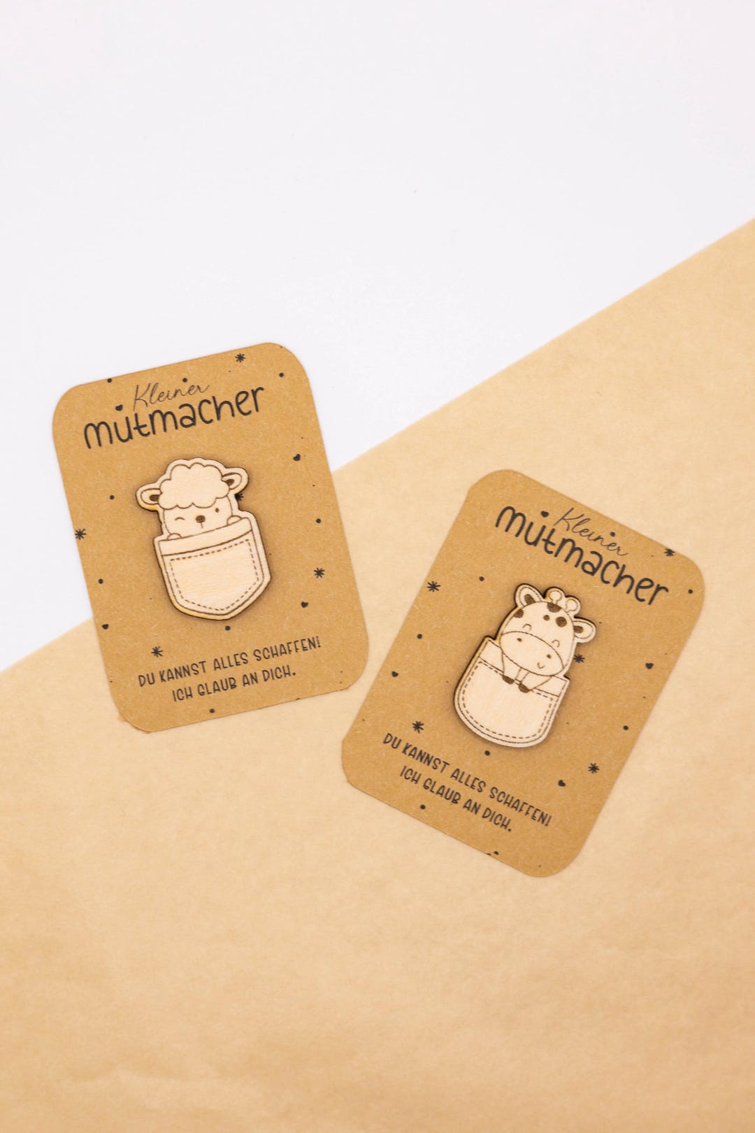 Encouragement Lucky Charm Gift Idea, Wooden Laser-engraved Souvenir ...