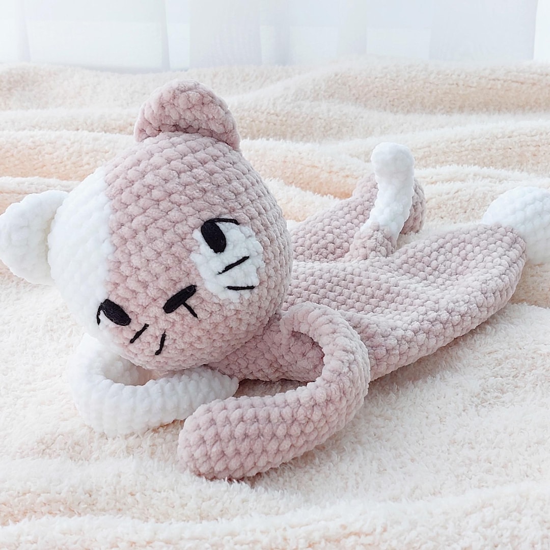 Comforter Cat, Kitten Lovey, Crochet Doll Snuggler, Pattern Baby Doll ...