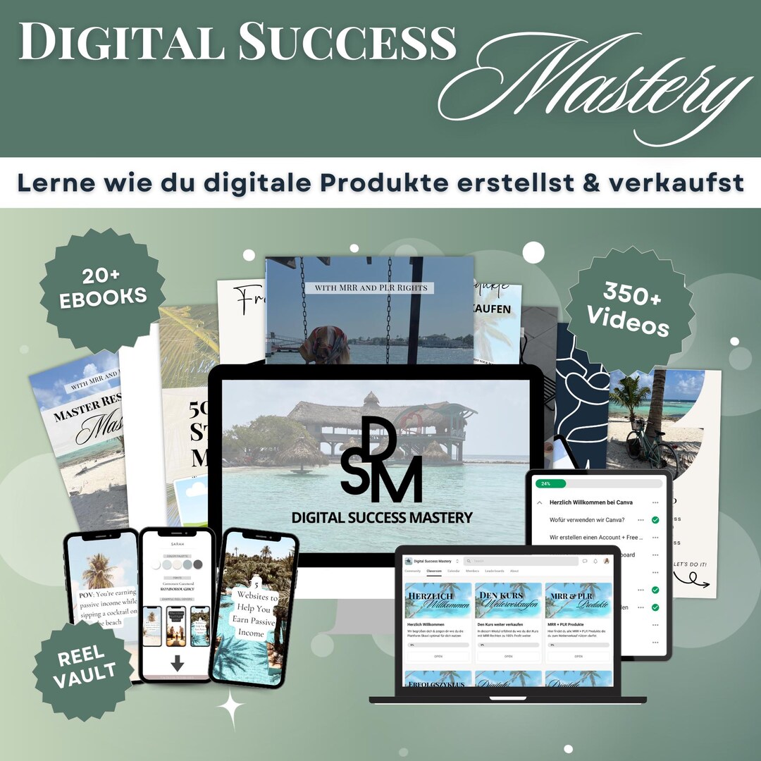 Digital Success Mastery Kurs DSM - Online Kurs für Digitales Marketing und Digitale Produkte wie ...