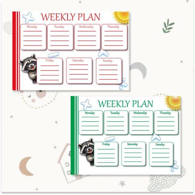 Kids Weekly Plan, Homeschool Planner, Kids Schedule, Kids Daily ...