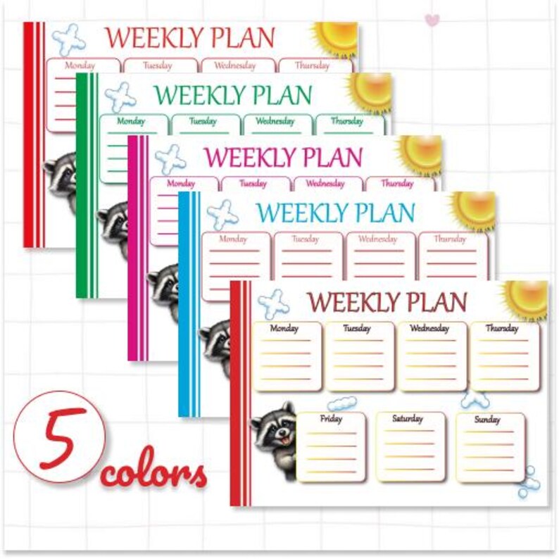 Kids Weekly Plan, Homeschool Planner, Kids Schedule, Kids Daily ...