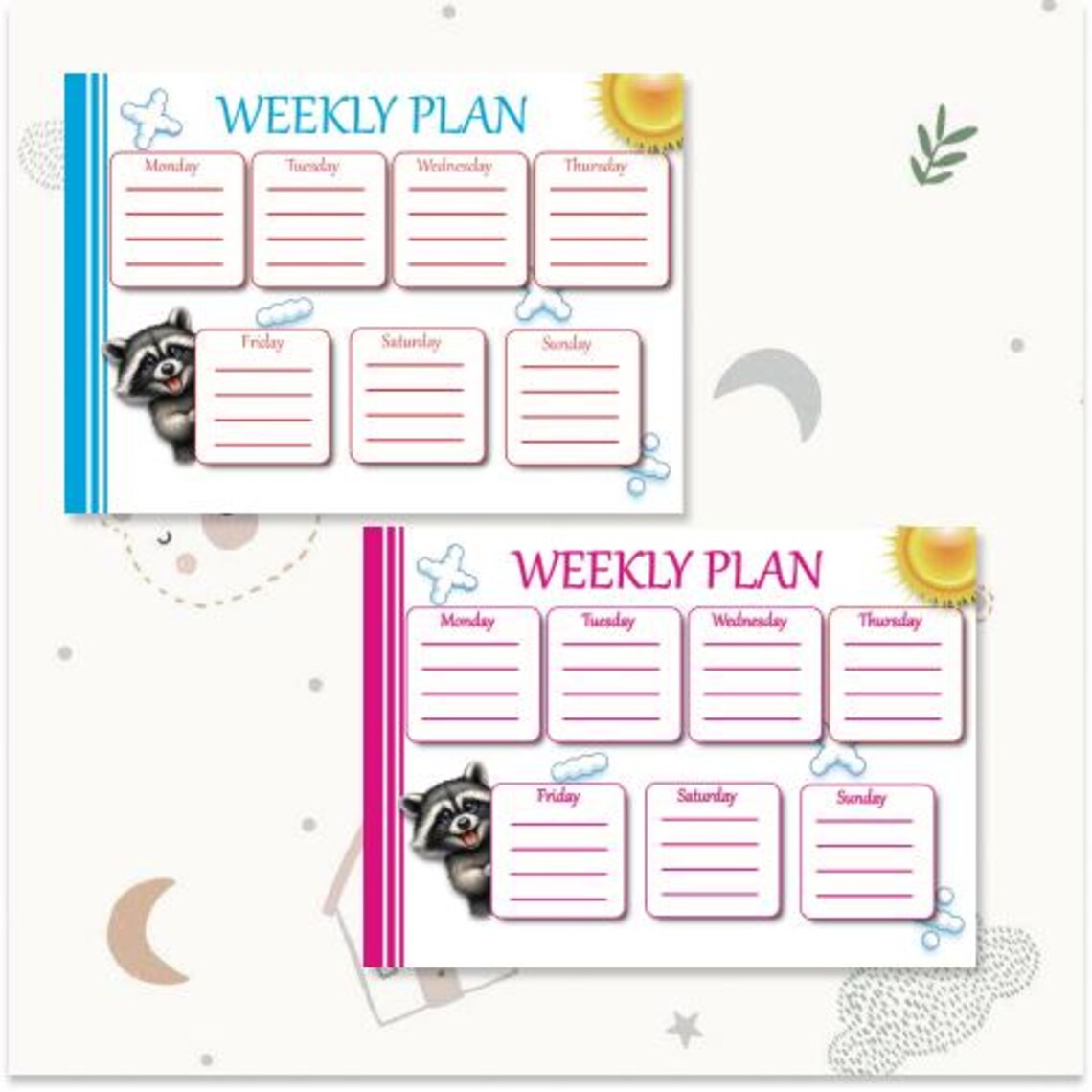 Kids Weekly Plan, Homeschool Planner, Kids Schedule, Kids Daily ...