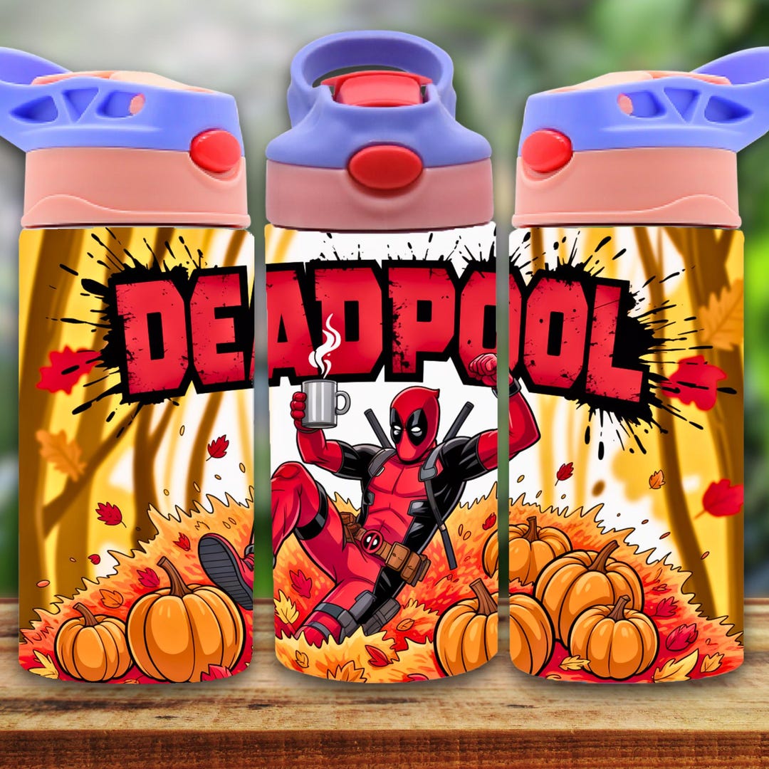 Superhero Tumbler Wrap: Fall Sippy Cup Sublimation Design (PNG Digital ...