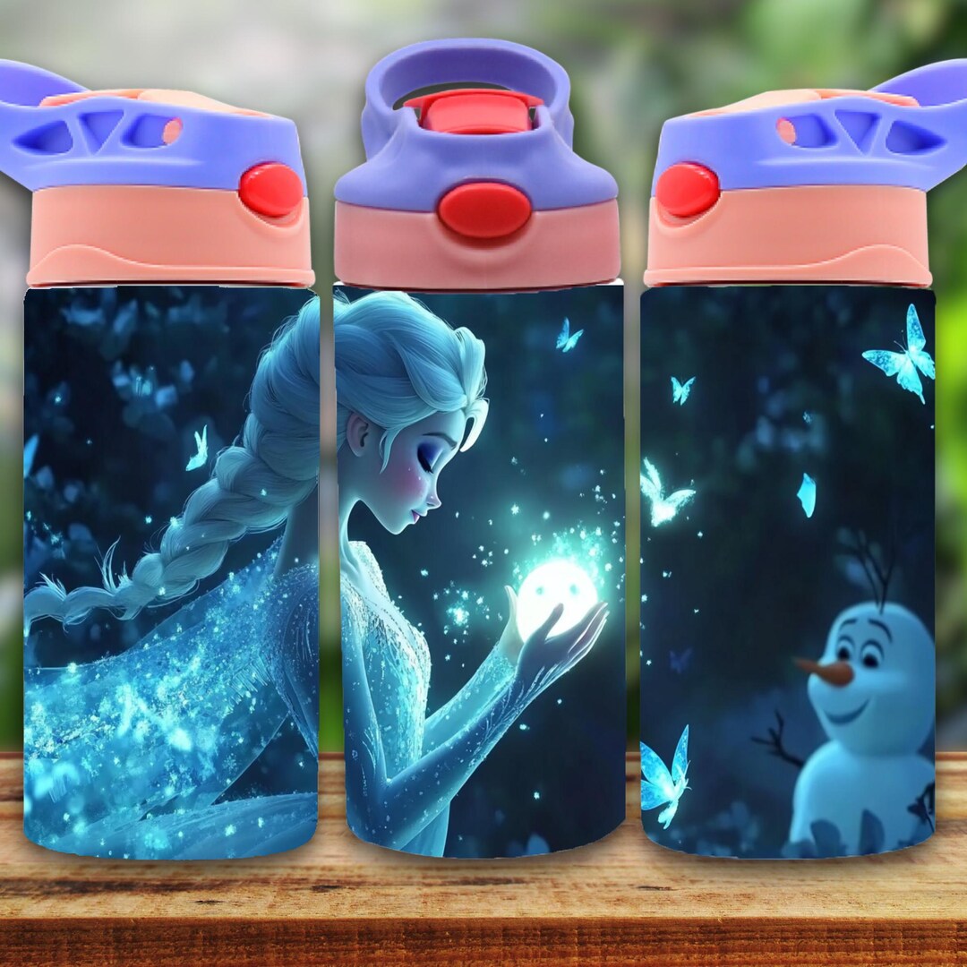 Princess 12oz Tumbler Kids Cartoon Wrap PNG, 12oz Fliptop Sublimation ...