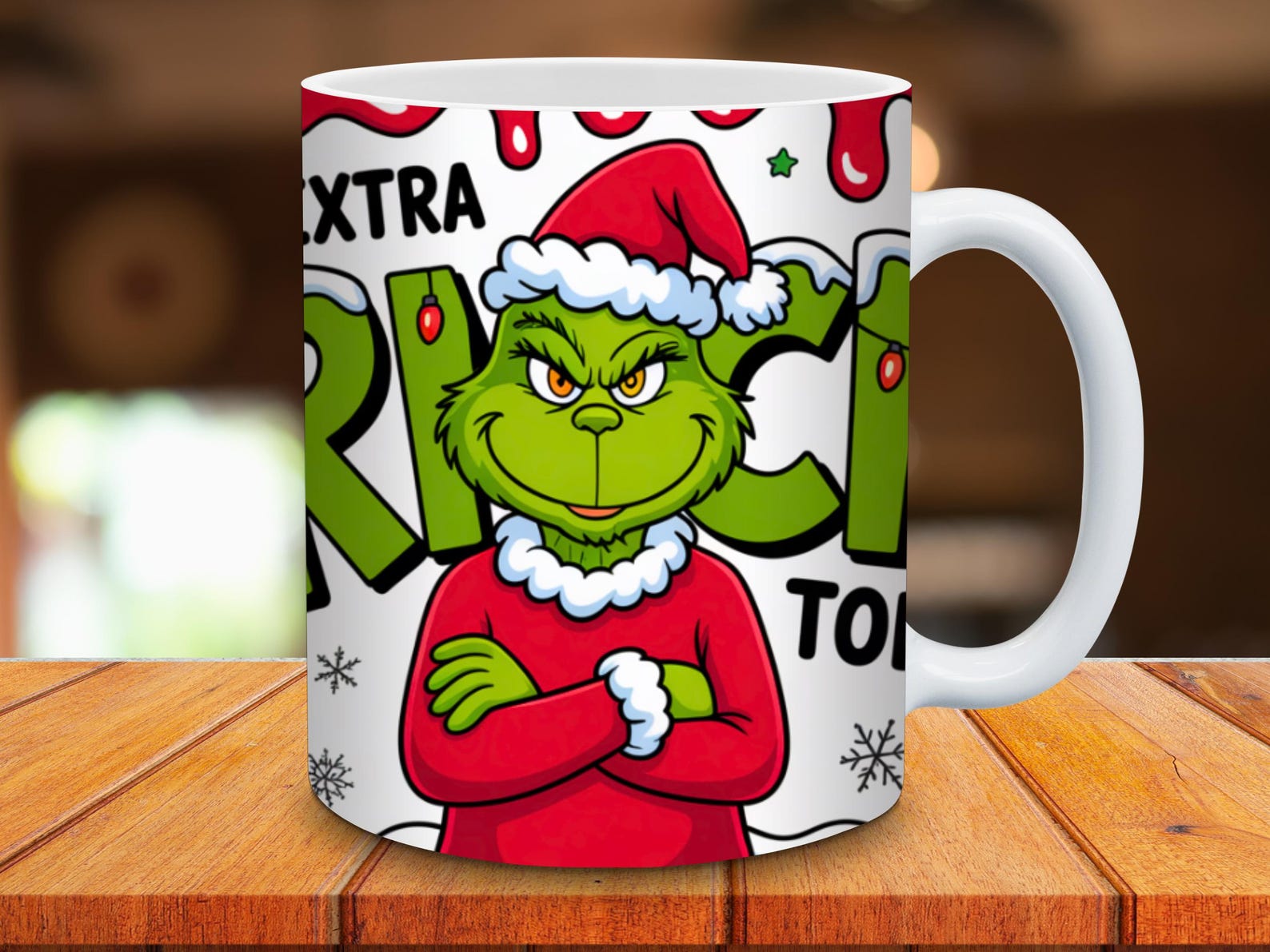 Mean Guy Christmas Mug Design PNG | Holiday Cup Sublimation - Etsy