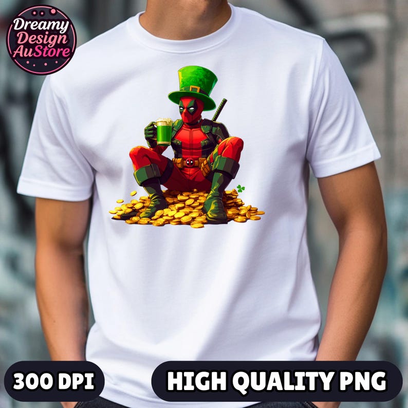 Hero St Patrick's Day PNG: Cartoon Sublimation Design - Etsy