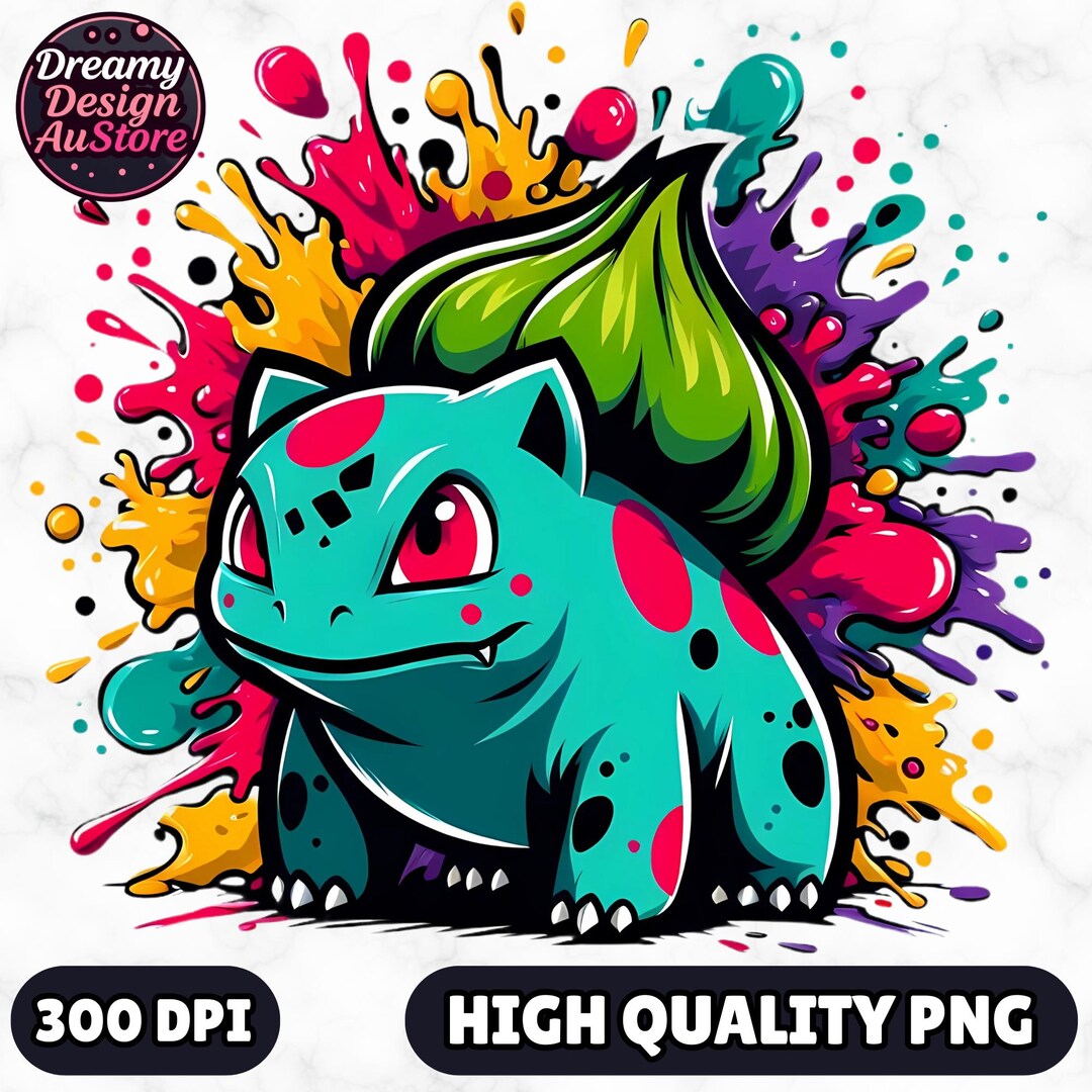 Cartoon Bulbasaur PNG: Birthday Sublimation Design (digital Download ...