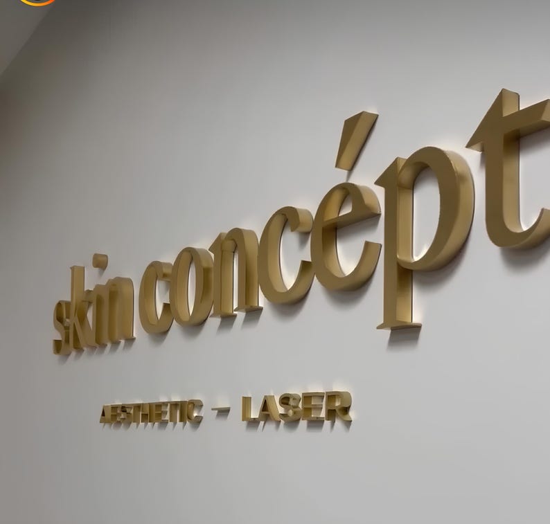 Custom Metal Signage Stainless Steel Laser Cut Logo Signboard, Brushed ...