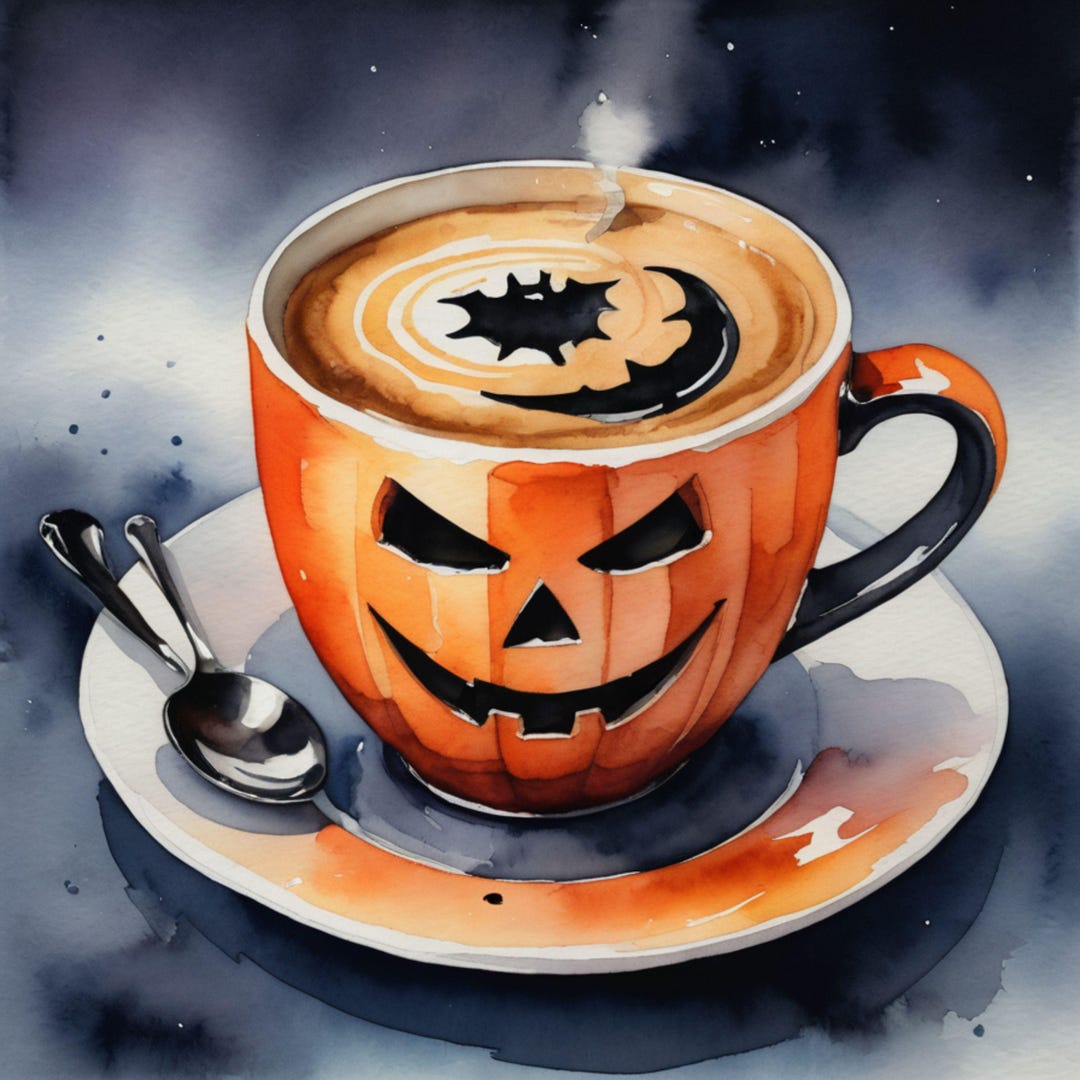 Halloween Coffee Mugs Clipart Set, Perfect for Halloween Crafts and ...