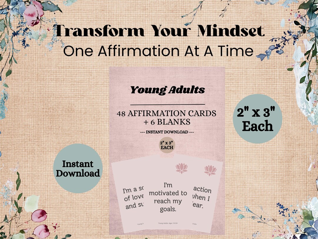 Gen Z Affirmation Cards | Printable Growth Mindset & Confidence ...
