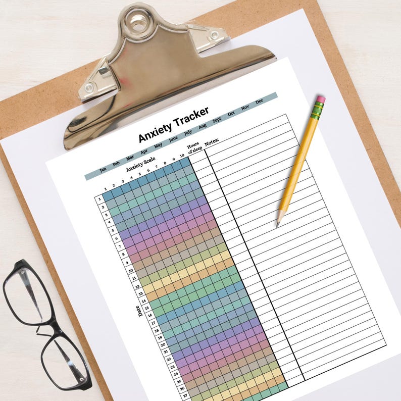 Anxiety Tracker Printable: Daily, Monthly, Yearly Log (PDF Download) - Etsy